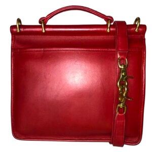 Coach | Bags | Vintage Coach Willis Red Glove Tanned Leather Turn Lock ...